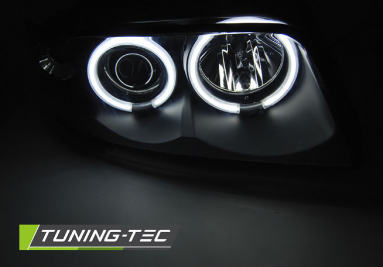 LED Angel Eyes Scheinwerfer für Audi A4 B5 94-98 schwarz CCFL