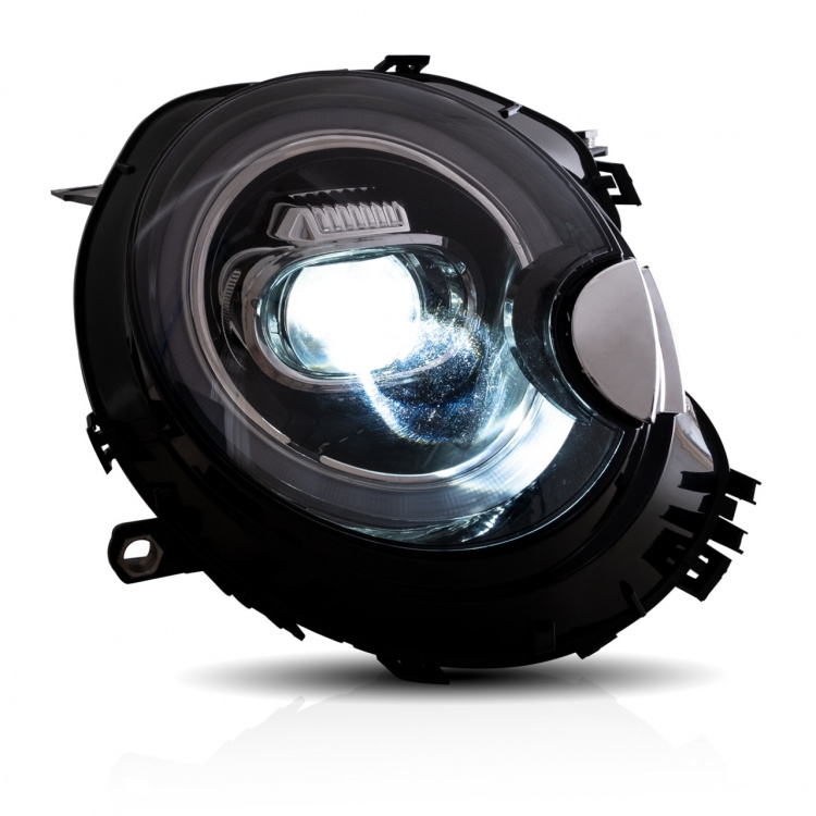 VOLL LED Tagfahrlicht Design Scheinwerfer für Mini Cooper 06-14 schwarz ...